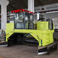 China Crawler Windrow Compost Turner 3m Working Width 1.3m Height Organic Fertilizer Machine for sale