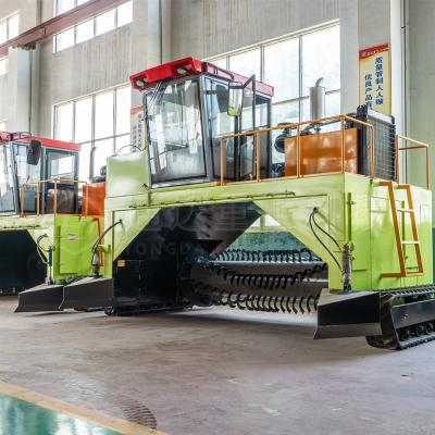 China Crawler Windrow Compost Turner 3m Working Width 1.3m Height Organic Fertilizer Machine for sale