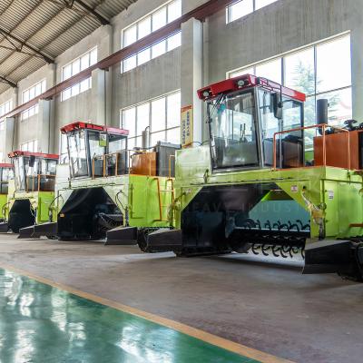 China Crawler Compost Turner 2400mm Width 600-1000mm Depth Organic Fertilizer Mixer for sale