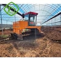 China Crawler Compost Turner Machine 2400mm Turning Width 800-1000mm Depth for Organic Waste Fermentation for sale