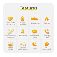 China New High Quality T23 Huawei Style Full Screen Touch Smart Watch With Body Temperature for sale