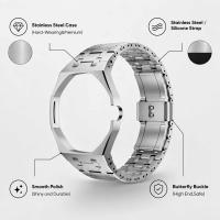 China Watch Mod Kit Stainless Steel Watch Case Metal Bracelet Compatible with S-watch X AP Royal Pop Pocket Watch for sale