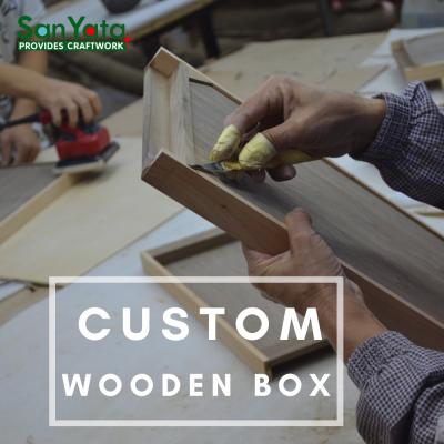 China Custom Wooden Box China Factory Wooden Gift Box Own Design Wooden Wine Bottle Holder With LOGO Laser Engraving Optional Lining for sale
