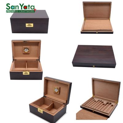 China Wholesale Cigar Box Luxury Wooden Cigar Humidor Box | Custom Logo Printing | OEM/ODM Supplier/Premium Wood Storage Case for sale
