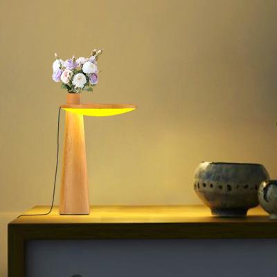 China High Quality Mult-color Oak/Bamboo Handmade Modern Desk Lamp Supports Four Lighting  Mode for Valentine's Day for sale