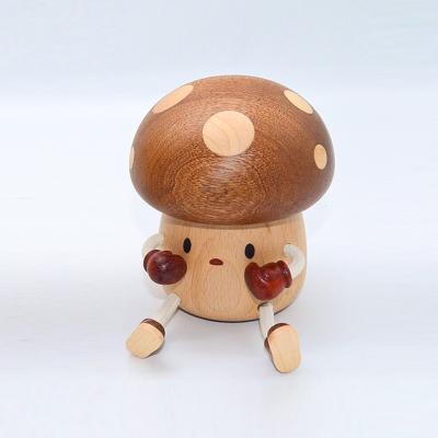 China Mini Size Charming Wooden Mushroom Lamp Provides Soft Perfect Light for Reading and Relaxation for sale