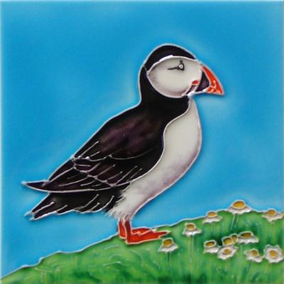 China Cute puffin Ceramic Tiles with Pictures for Wall Hanging for sale