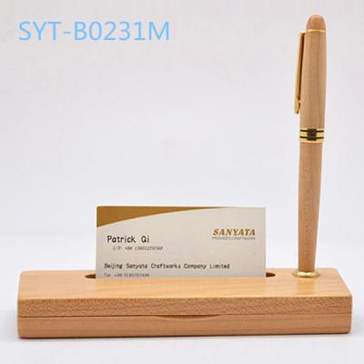 China Multifunctional Wooden Business Pen case Customisable with Logos for Corporate Gifts. for sale