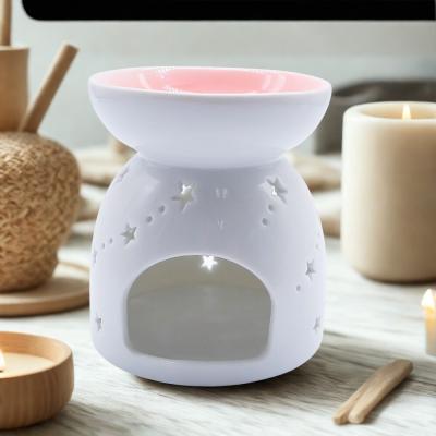 China Wholesale Essential Oil Candle Incense Burner Ceramic Scented Wax Melt Burner Fragrance Wax Melt Warmer for sale