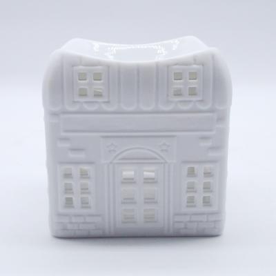 China House-shaped Ceramic Essential Oil  Desktop burner Used for Bedroom Fragrance for sale