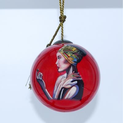 China Customisable Artist-handpainted Christmas Baubles for Festive Decorations for sale
