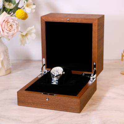 China Custom Solid Wood Gift Jewellery Box Luxury Business Watch Case Wooden Storage Accessories Organiser for sale