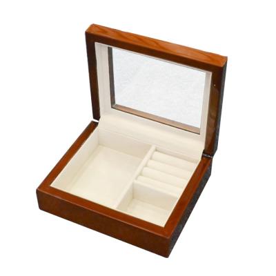 China Factory-Customised Eco-Luxury Walnut Jewellery Packaging Display Ring and Necklace Jewellery Box for sale