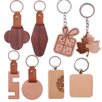 China Handcrafted  Various Styles Wood Keychains Finest Quality for Decoration for sale