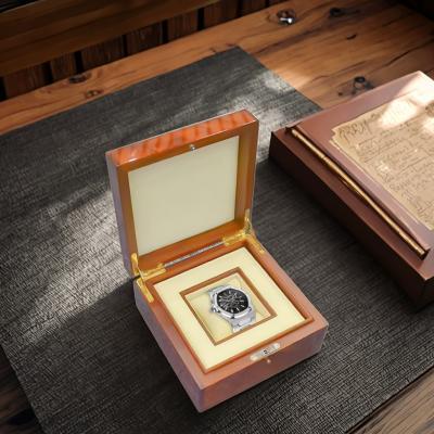 China High End Customized Logo Wooden Single Watch Packaging Box Premium Wood Good Design With Wholesale Price for sale
