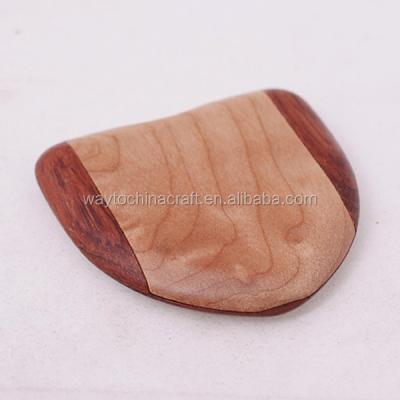 China Promotional Maple and Rosewood Wooden Pocket Mirror for sale