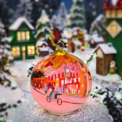 China Wholesale Cordless Glass Ball Lamp with Battery Operated Led Lights  Glass Sphere Christmas Tabletop Decor Xmas Party Decoration for sale