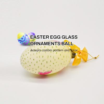 China High-quality Customizable Design Handcrafted Glass Baubles for Easter Party Gifts for sale