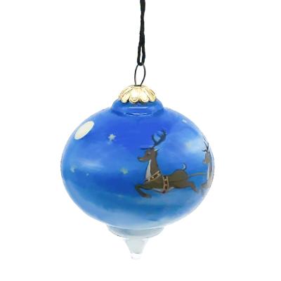 China Personalized Fine Glass Hand Painted Glass Ball Ornaments for Decoration for sale