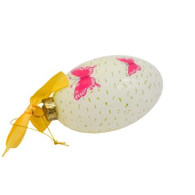 China Irregular Yellow Glass Decoration  Balls with butterfly Motifs for  Decoration for sale