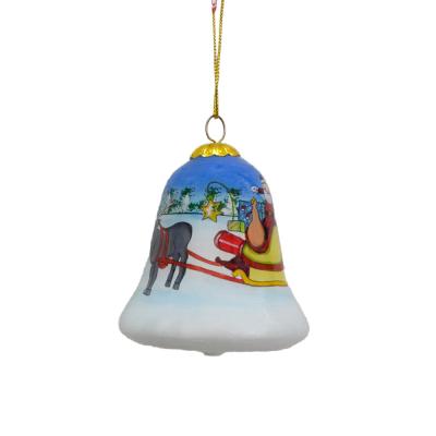 China OEM/ODM Wholesale Suppliers Custom 3.94-Inch Glass Handpainted Christmas Ornaments Hanging Ball for Xmas Tree Decoration for sale