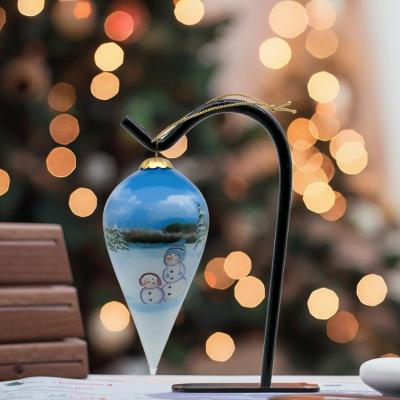 China Unique Hand-painted  Shaped Christmas Glass Balls Decorations for  Gifts for sale
