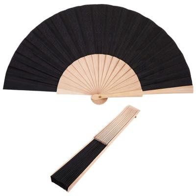 China Chinese Personalized Black Large Wedding Bamboo Fans with Carved Bride and Groom for Wedding Gift & Souvenir for sale