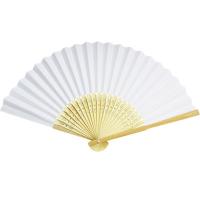 China Customizable DIY Paper Fans Foldable Handheld Fans for Wedding Party &Business Gift DIY Crafts for sale