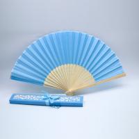 China Handcrafted Bamboo Silk Fans in Assorted Colours As Promotional Gifts for sale