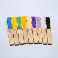 China Handcrafted Bamboo Silk Fans in Assorted Colours As Promotional Gifts for sale