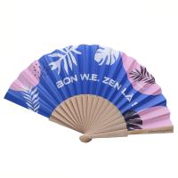 China 23cm Custom  Printing Decoration Folding Wood Hand Held Fan Fro Decoration for sale