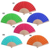 China 23cm Custom  Printing Decoration Folding Wood Hand Held Fan Fro Decoration for sale