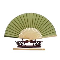 China Pure Green Bamboo Fan Ribs and Silk Fan Surfaces Can Be Customised with Personalised Designs for Commemorative Gifts for sale