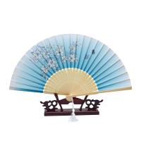 China Handcrafted Elegant Bamboo Fan with 25 Ribs Customisable Engraved logo Available ODM/OEM Services Provided Ideal for Parties for sale