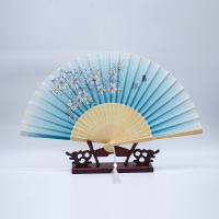 China Handcrafted Elegant Bamboo Fan with 25 Ribs Customisable Engraved logo Available ODM/OEM Services Provided Ideal for Parties for sale