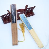 China Handcrafted Elegant Bamboo Fan with 25 Ribs Customisable Engraved logo Available ODM/OEM Services Provided Ideal for Parties for sale