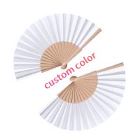 China Personalized Painted Engraved Wood Folding Hand Fan for Birthday & Party for sale