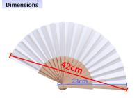 China Personalized Painted Engraved Wood Folding Hand Fan for Birthday & Party for sale