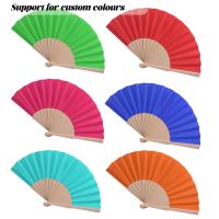 China Personalized Painted Engraved Wood Folding Hand Fan for Birthday & Party for sale