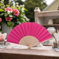 China Customize Color Wood Hand Fan  Accepts Silkscreen/Engraving  for Promotional Business Gift for sale