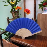 China Single-sided Spanish Mult-colors Wood Floding Fan  Available Accept Customize for Business Gift for sale