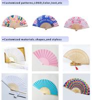 China Single-sided Spanish Mult-colors Wood Floding Fan  Available Accept Customize for Business Gift for sale