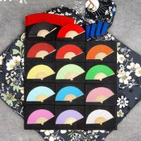 China Customizable Color  Bamboo Foldable Handheld Fans for Wedding Party &Business Gift for sale
