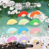 China Customizable Color  Bamboo Foldable Handheld Fans for Wedding Party &Business Gift for sale