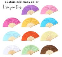 China Handmade Bamboo Hand Folding Fans Accept Customization  for Wedding Decoration& Business Gift for sale