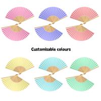 China Handmade Bamboo Hand Folding Fans Accept Customization  for Wedding Decoration& Business Gift for sale