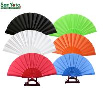 China Abanico De Mano De Pl Stico Abanicos Plegables De Mano De Plastico Portatil Abanico Chino De Tela Orienta for sale