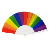 China Custom 23cm Spanish Bamboo Folding Fan for Wedding Party Painted Music Style with Custom Colors and Patterns for sale