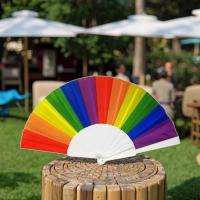 China Custom 23cm Spanish Bamboo Folding Fan for Wedding Party Painted Music Style with Custom Colors and Patterns for sale