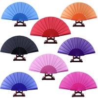 China Personalized Large Size Custom Print Folding Plastic Promotional Hand Fan for Sublimation 13 Inch for sale